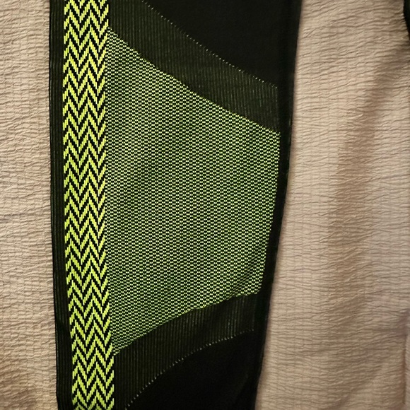 Fabletics | Pants & Jumpsuits | Fabletics Black And Neon Green Legging ...